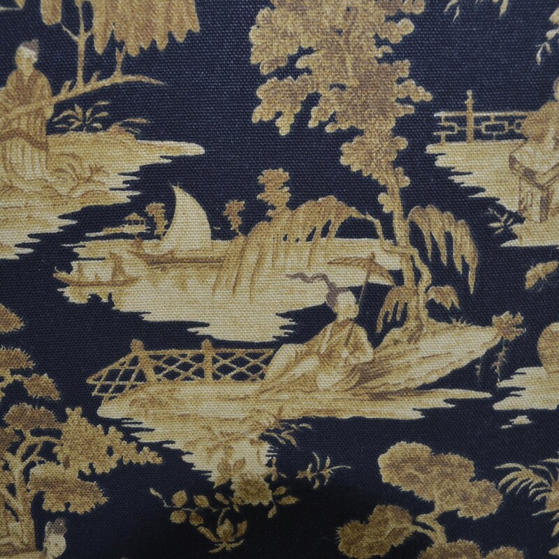 Black Toile Fabric - Etsy
