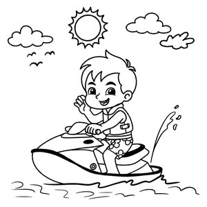 Summer Camp Coloring Pages - Etsy