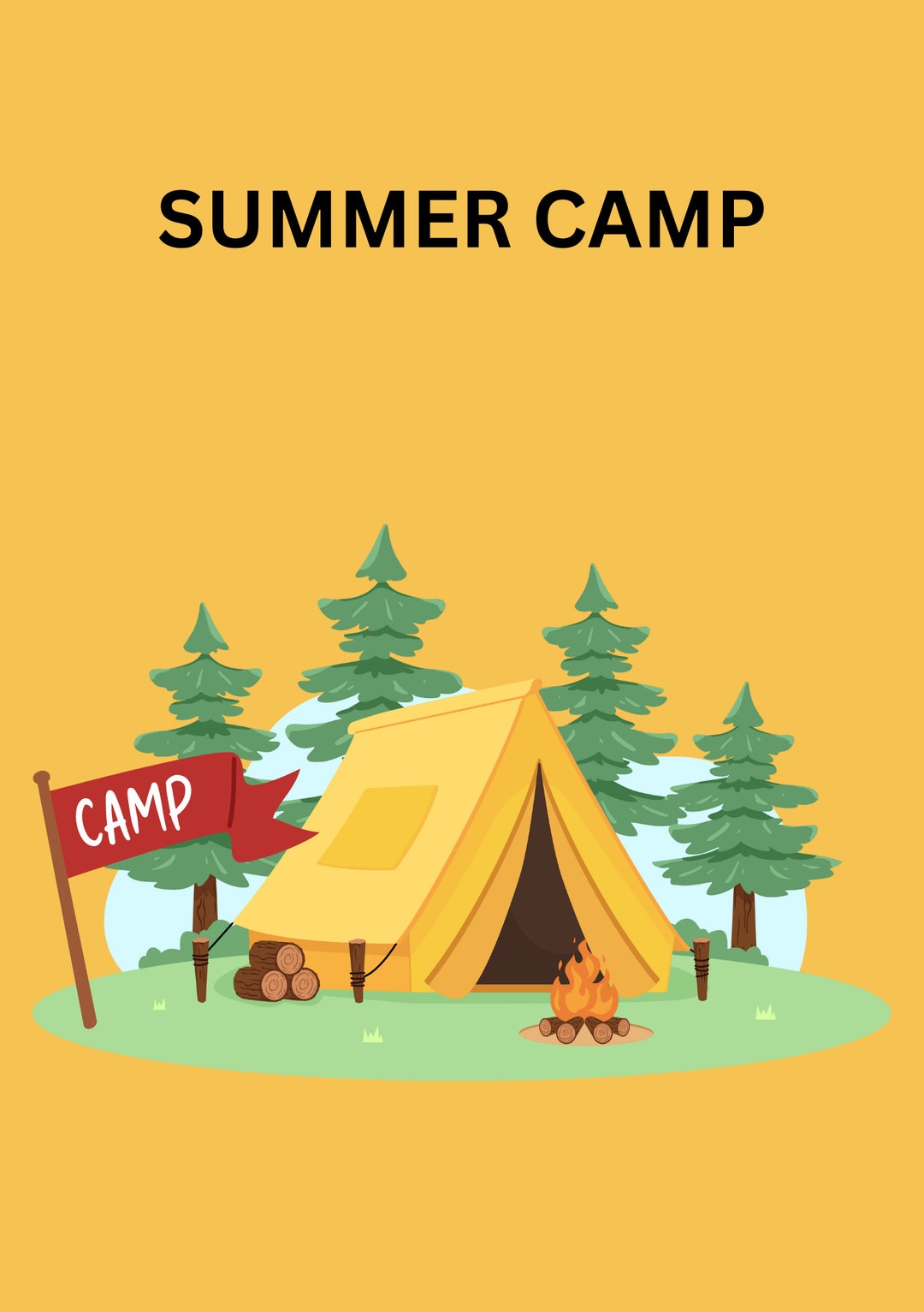 Summer Camp Coloring Pages - Etsy