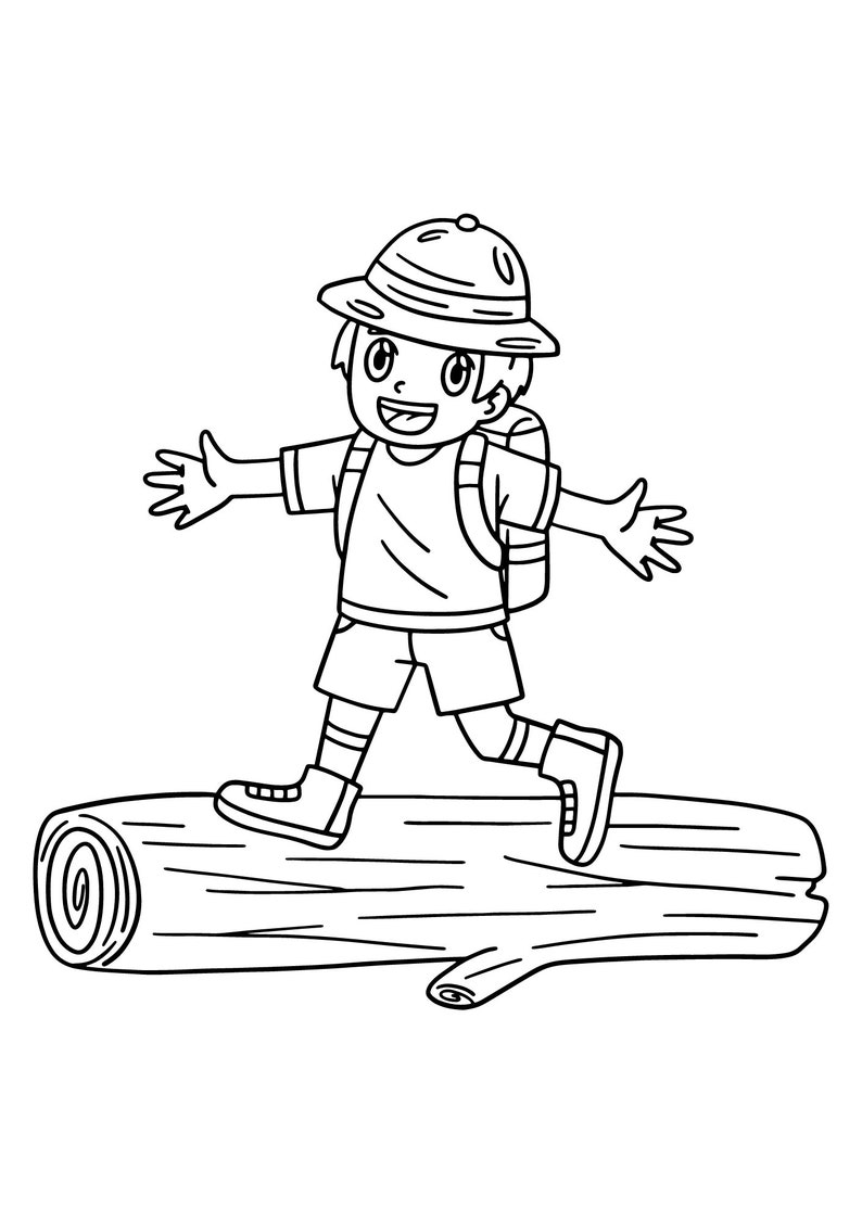 Summer Camp Coloring Pages - Etsy