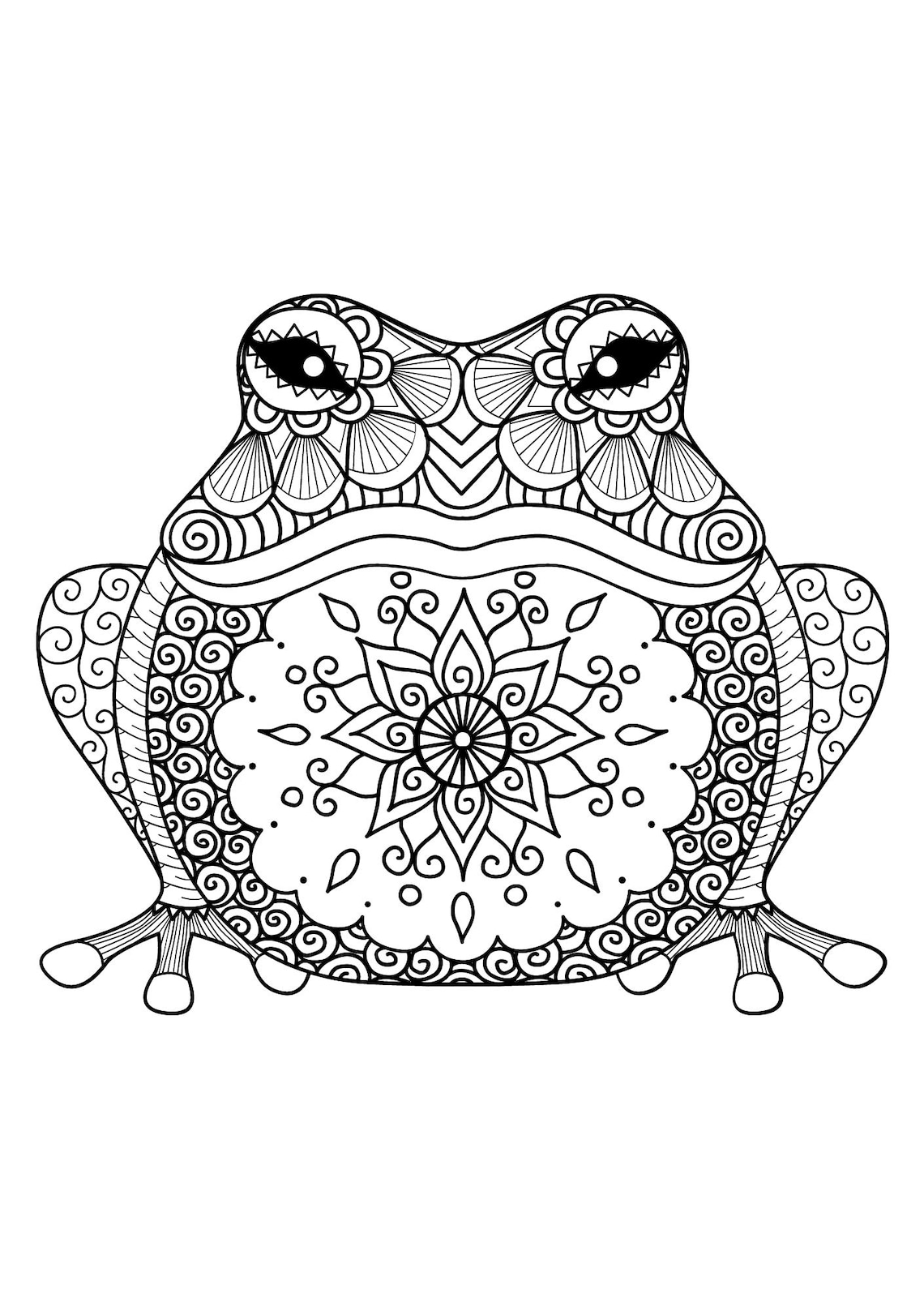 Adult Animal Coloring Pages - Etsy