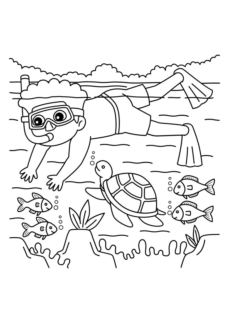 Summer Camp Coloring Pages - Etsy