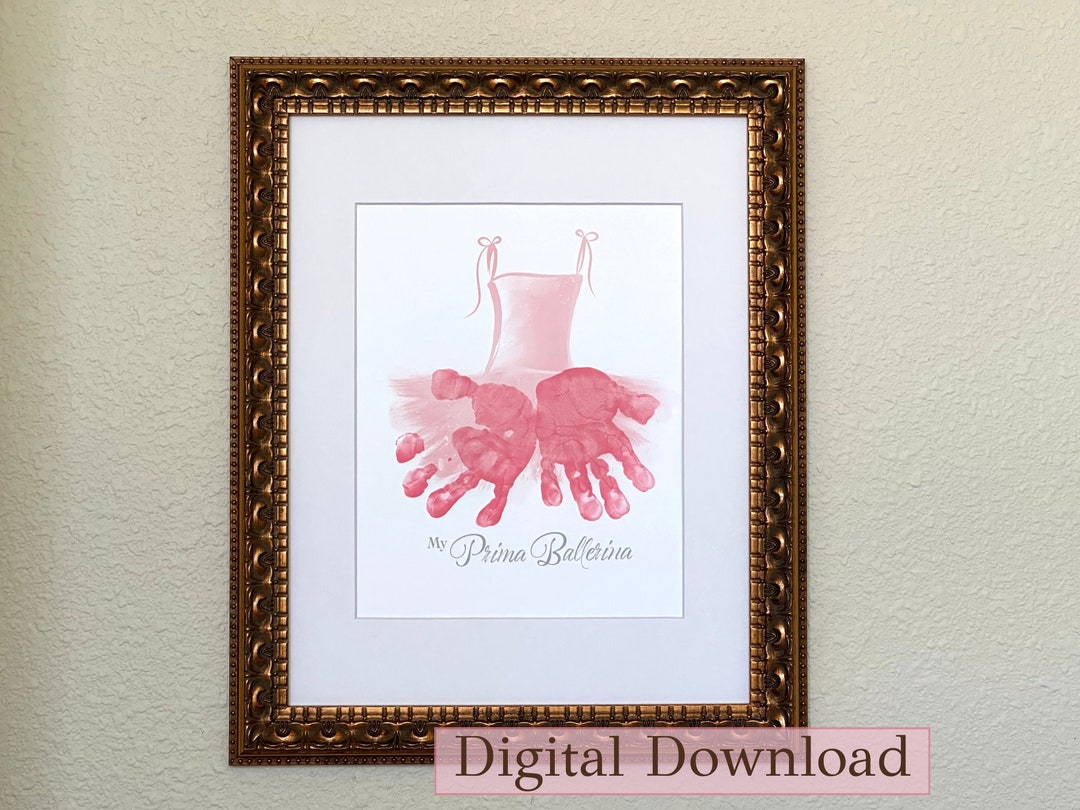 My Prima Ballerina | Handprint Craft | Baby Toddler Gift | Digital ...