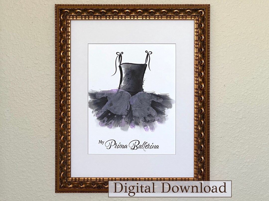 My Prima Ballerina | Handprint Craft | Baby Toddler Gift | Digital ...