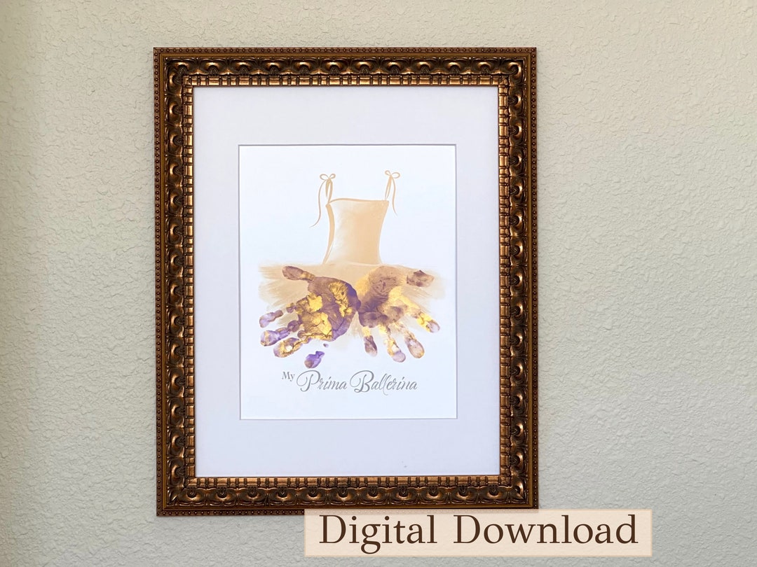 My Prima Ballerina | Handprint Craft | Baby Toddler Gift | Digital ...