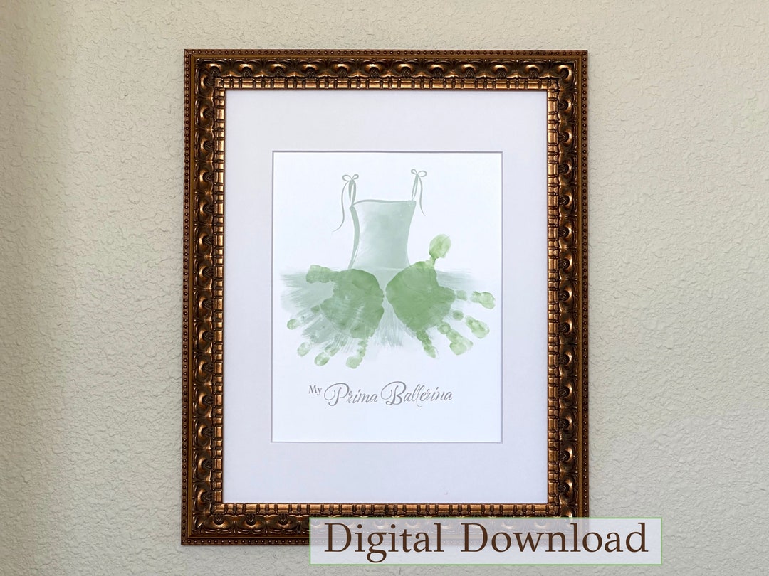 My Prima Ballerina | Handprint Craft | Baby Toddler Gift | Digital ...