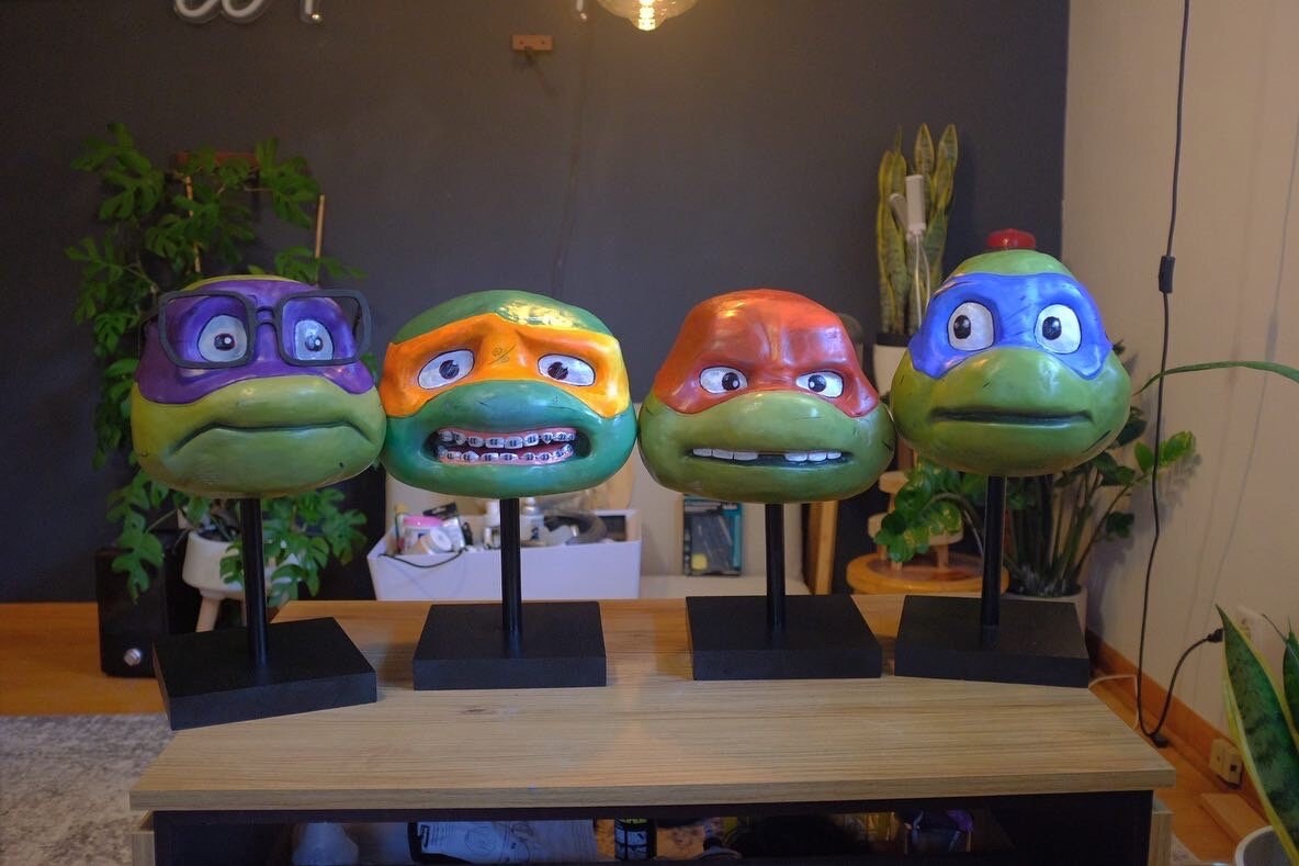 Tmnt Mutant Mayhem Recreated Turtle Heads - Etsy