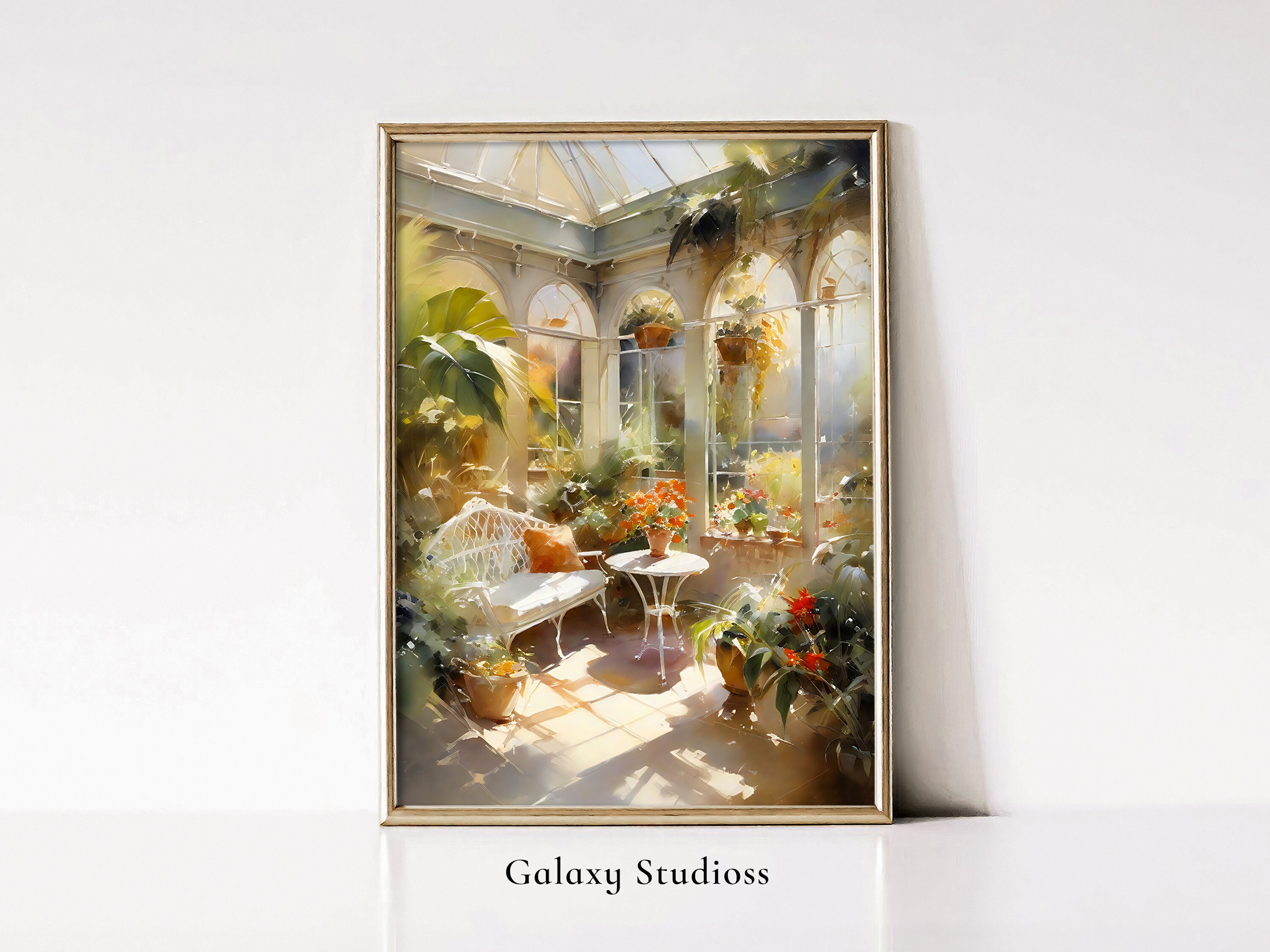 Conservatory Garden Wall Art | Indoor Plants, Nature Printable | Potted ...