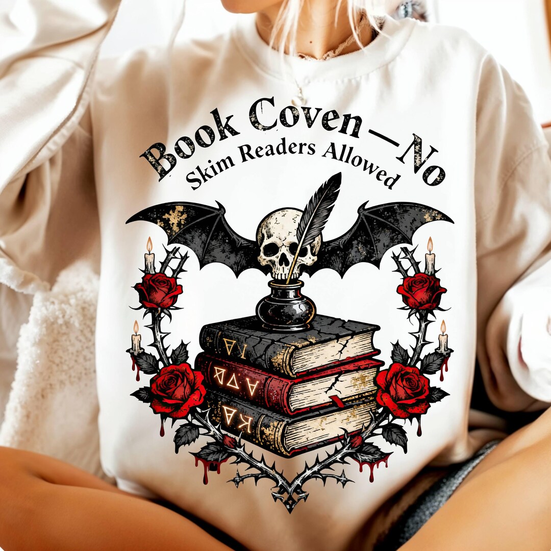 Book Coven Halloween Book Read Png, Dark Academia Shirt, Gothic Book ...