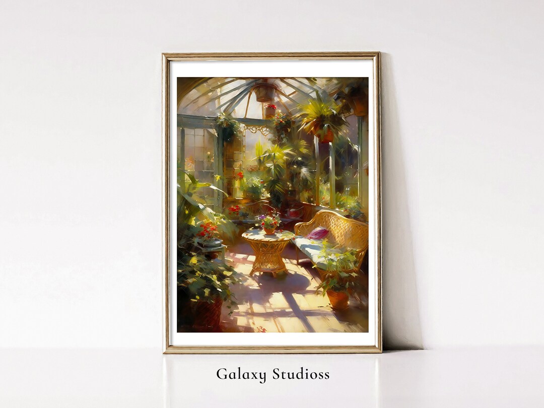 Conservatory Garden Wall Art | Indoor Plants, Nature Printable | Potted ...
