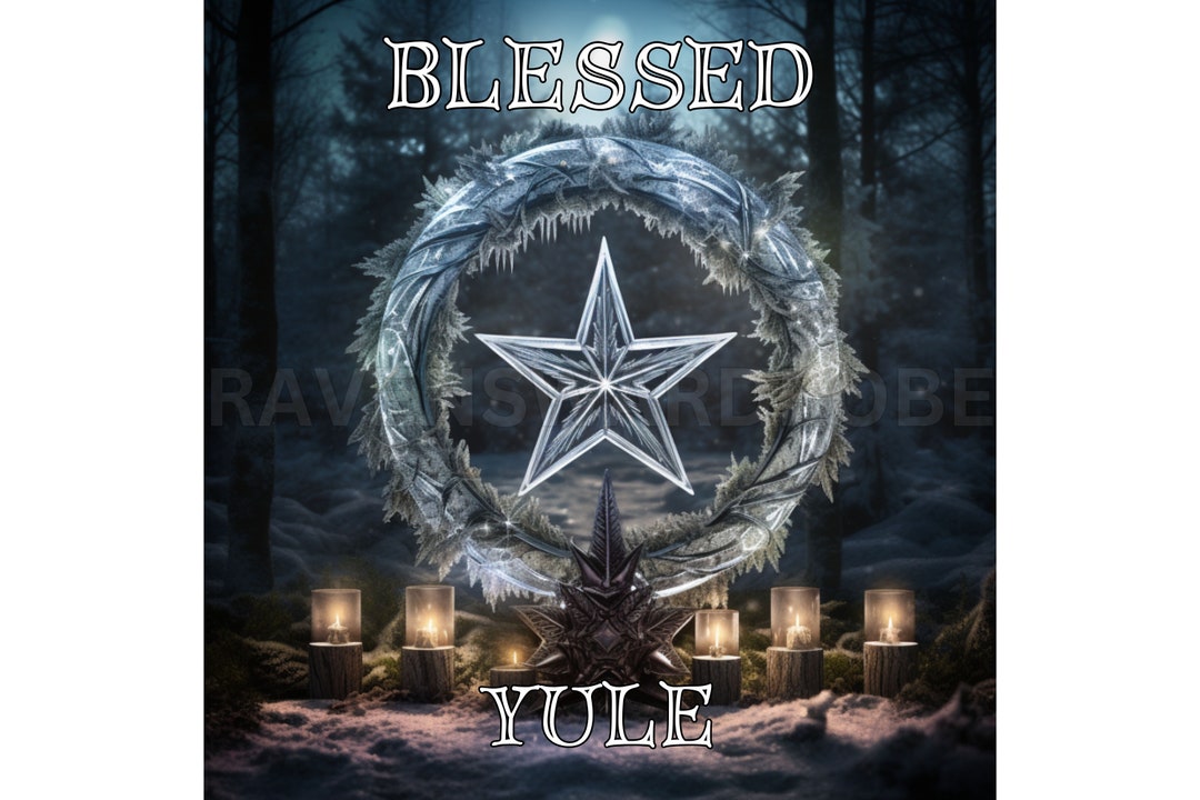 Blessed Yule PNG - Etsy