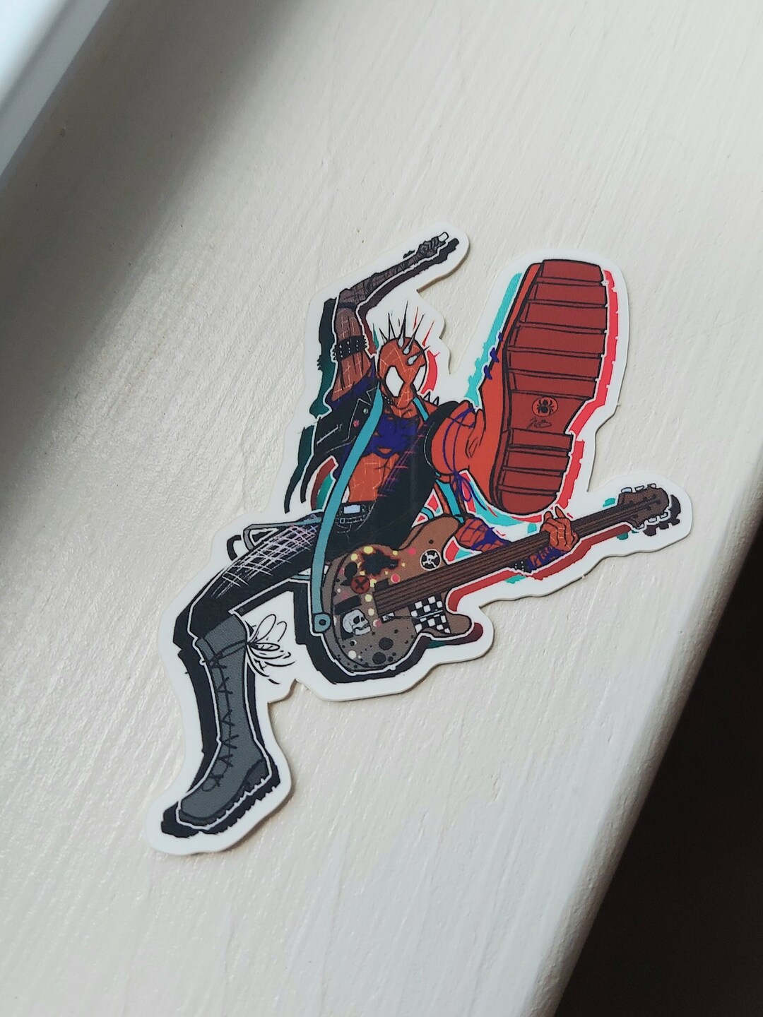 Spiderpunk Hobie Brown Sticker, Across the Spiderverse - Etsy