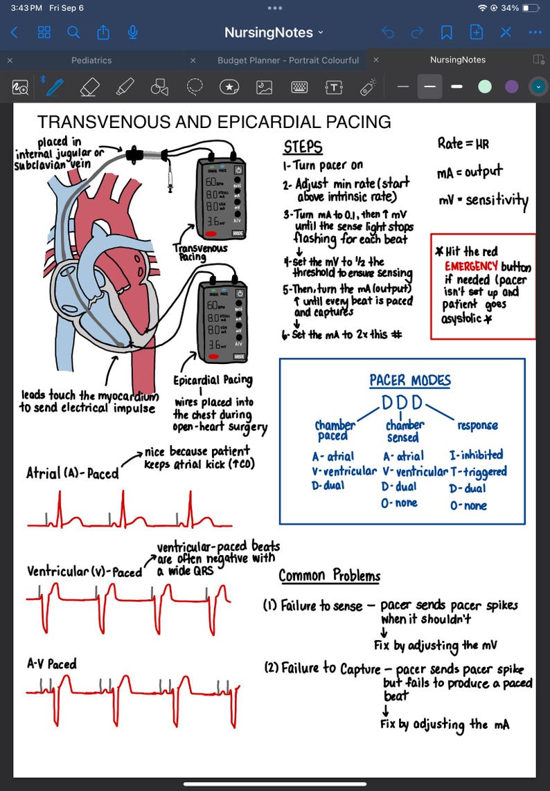 Cardiology Notes - Etsy
