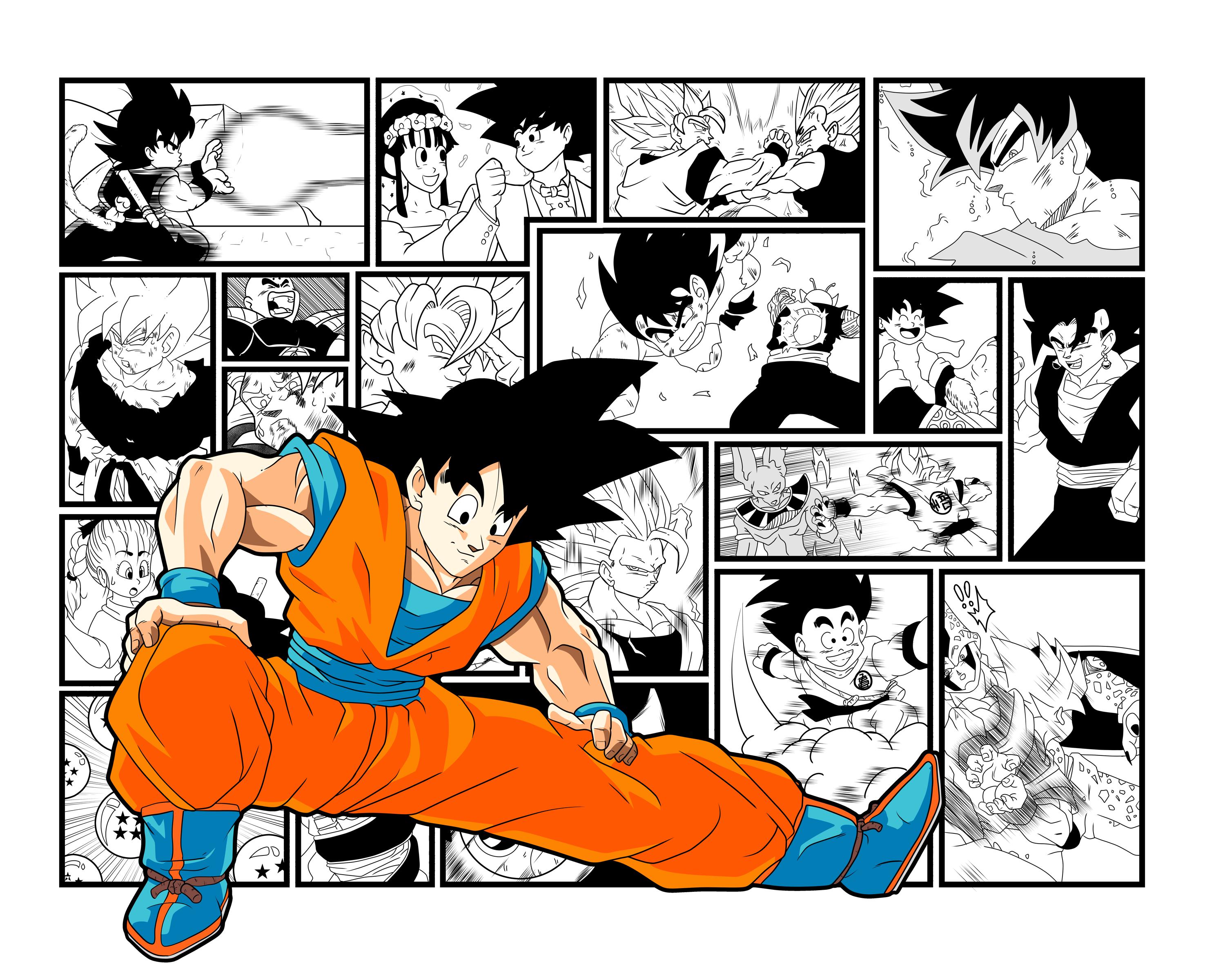 Goku Stretching and Reflecting - Etsy