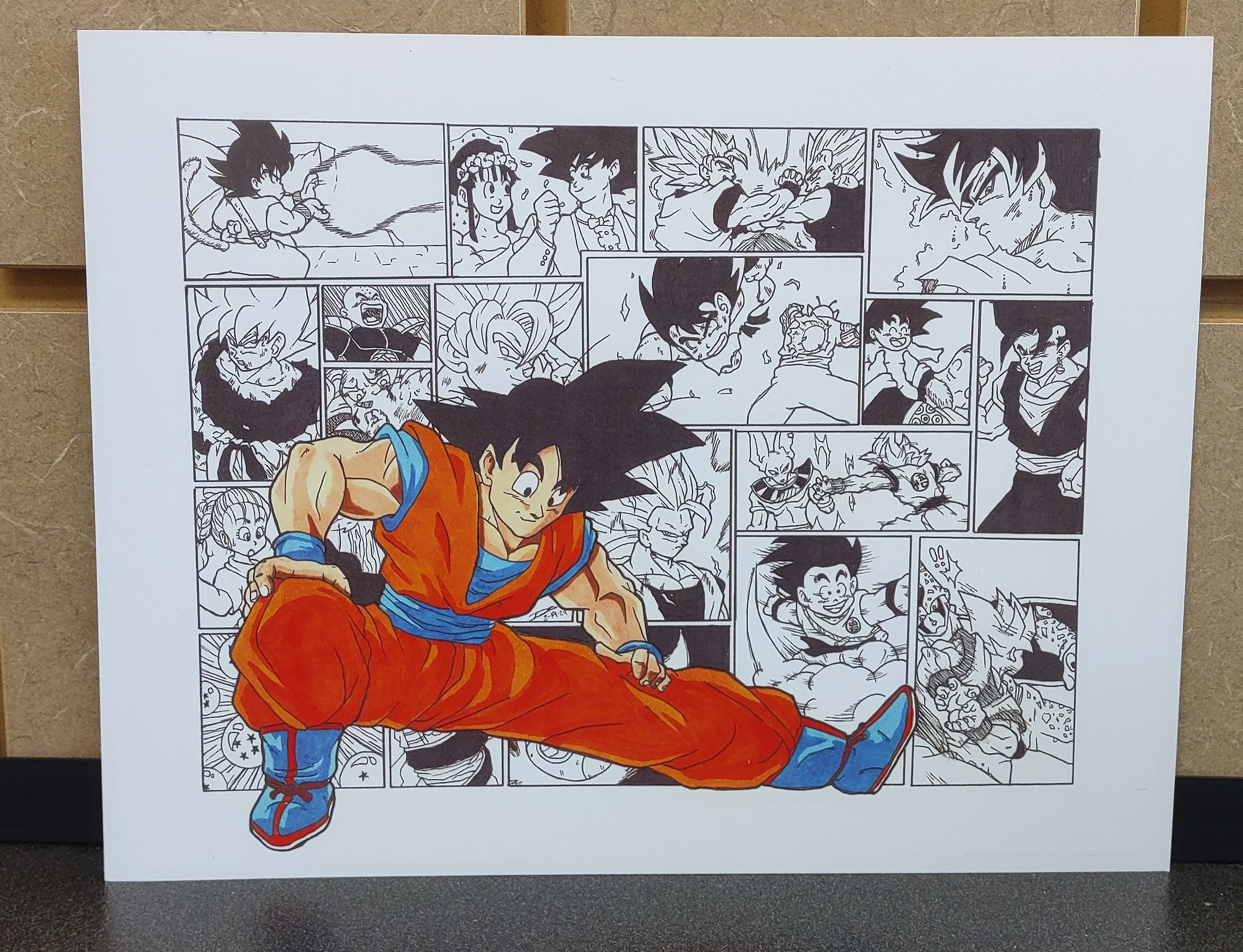 Goku Stretching and Reflecting - Etsy