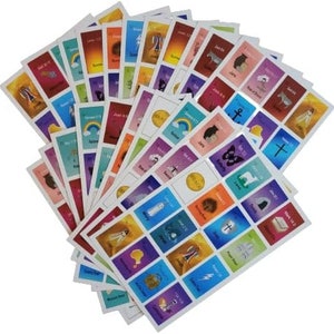 Bible Loteria Game Large Pack 20 Player Boards and Deck of Cards ...
