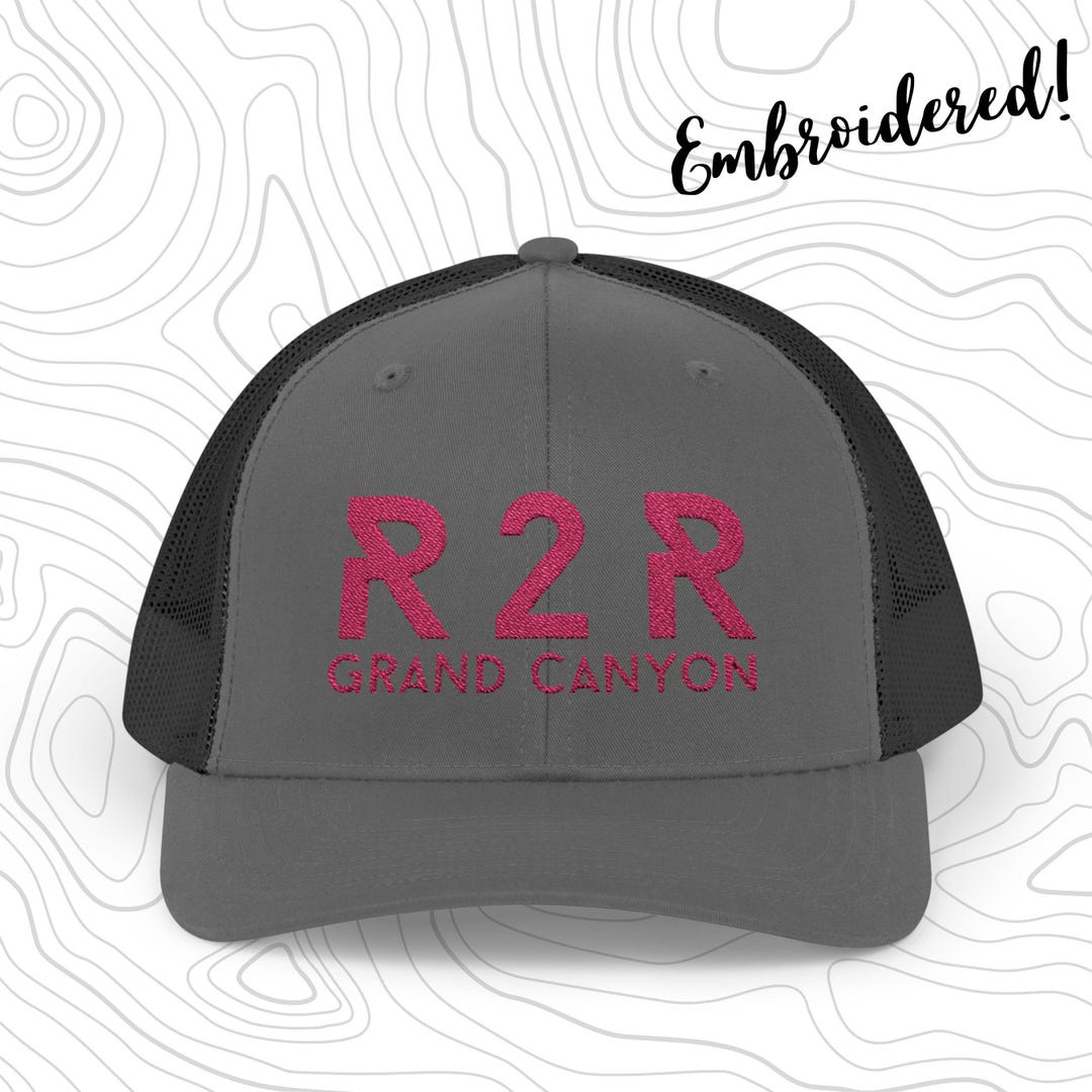 Personalized Rim to Rim Trucker Hat, Rim to Rim, Hiking, Pink ...