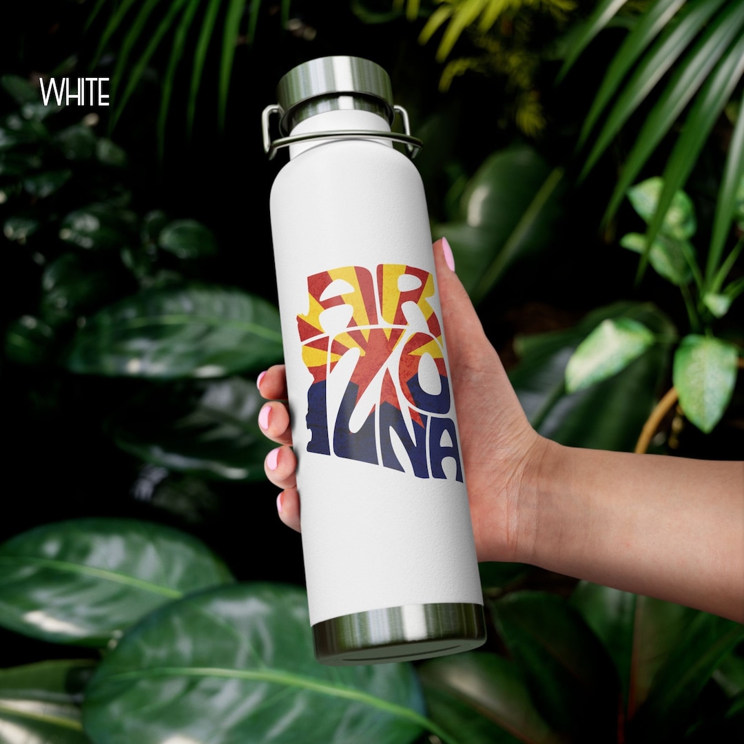 Arizona State Flag Water Bottle, , Travel Gift, Camping Water Bottle ...