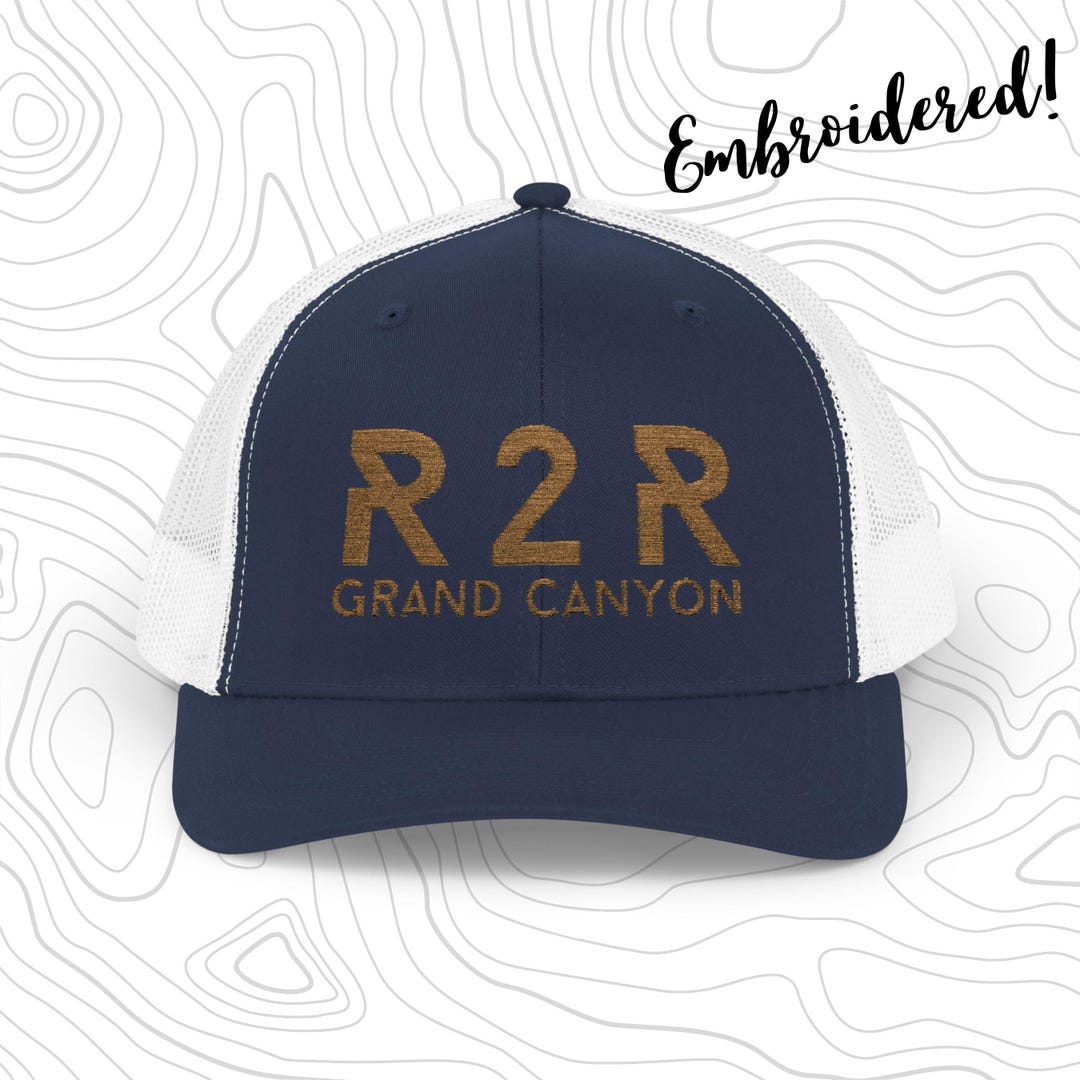 Personalized Rim to Rim Trucker Hat, Rim to Rim, Hiking, Gold ...