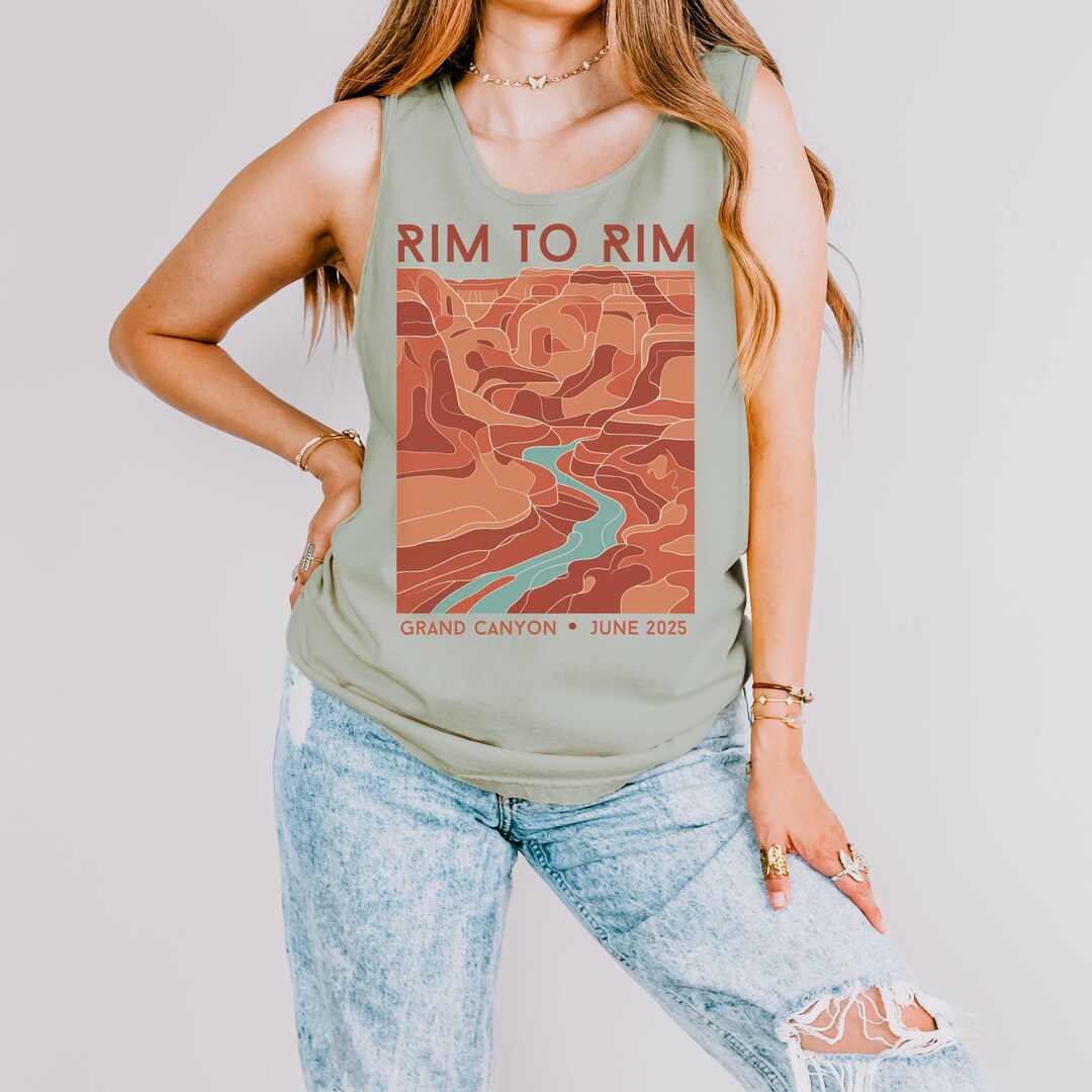 Personalized Grand Canyon Rim to Rim Tank Top, Hiking Gift - Etsy