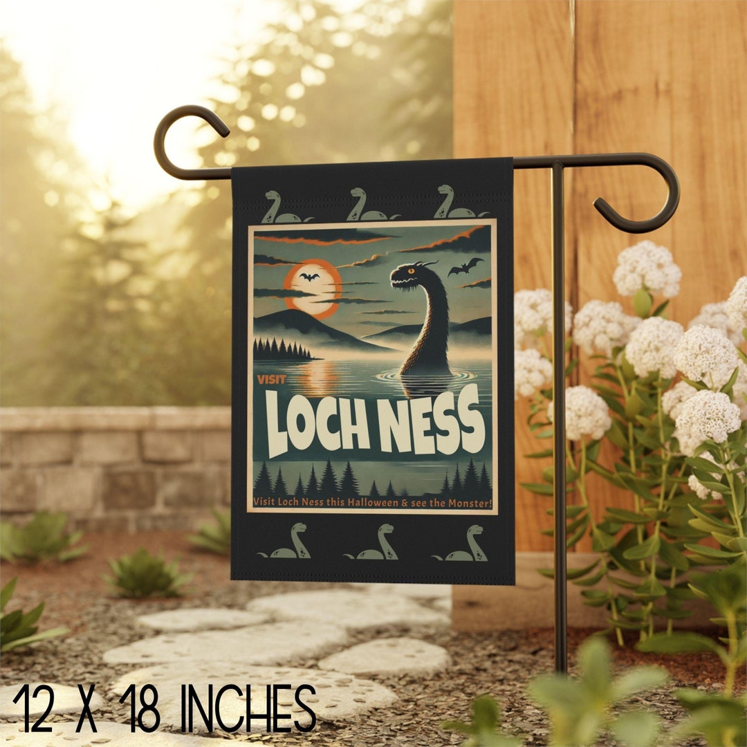 Loch Ness Monster Yard Flag, Dark Academia, Midcentury Modern Sea ...
