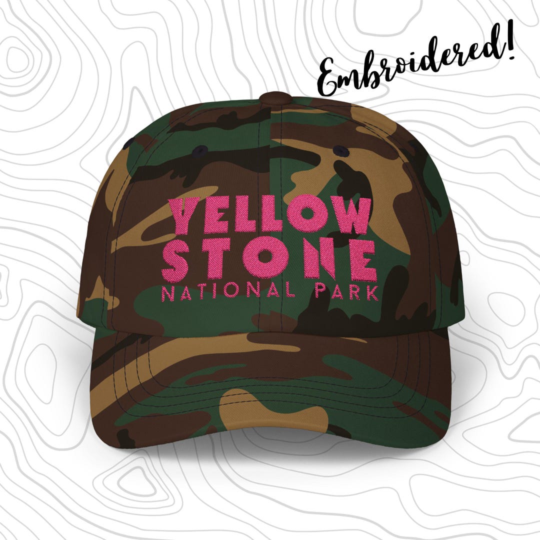 Custom Yellowstone Dad Hat, US National Park, Yellowstone National Park ...