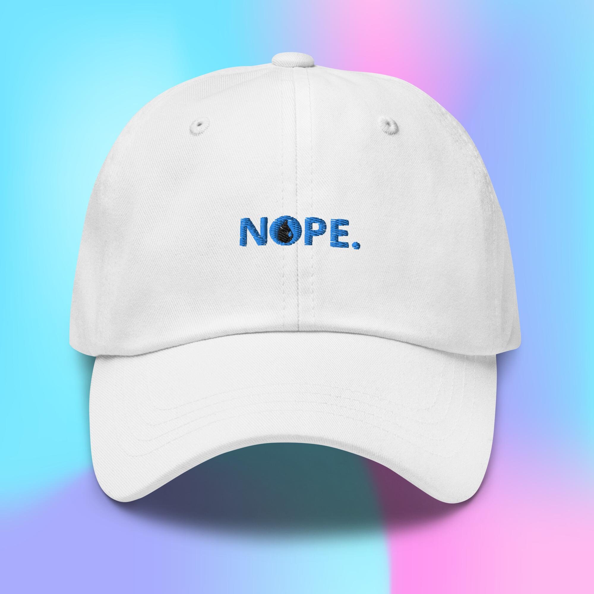 Minimalist Magic the Gathering Blue Mana 'NOPE.' Embroidered Dad Hat ...