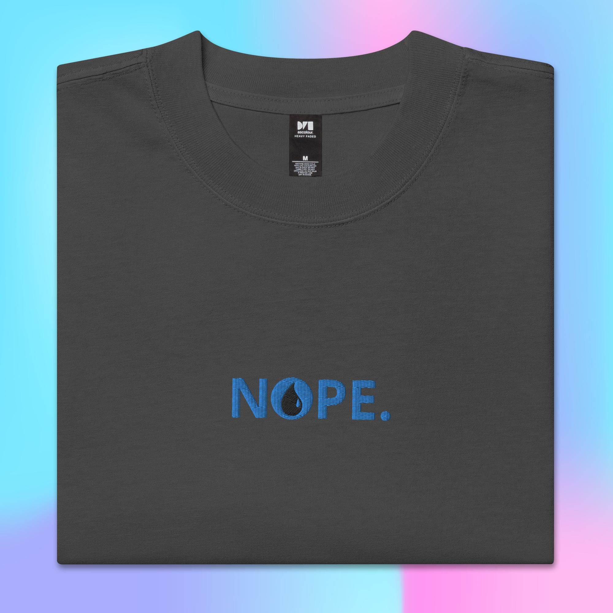 Blue Mana 'NOPE.' Magic the Gathering Embroidered T-shirt – Show Your ...