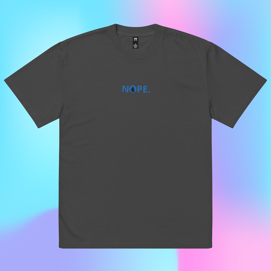 Blue Mana 'NOPE.' Magic the Gathering Embroidered T-shirt – Show Your ...