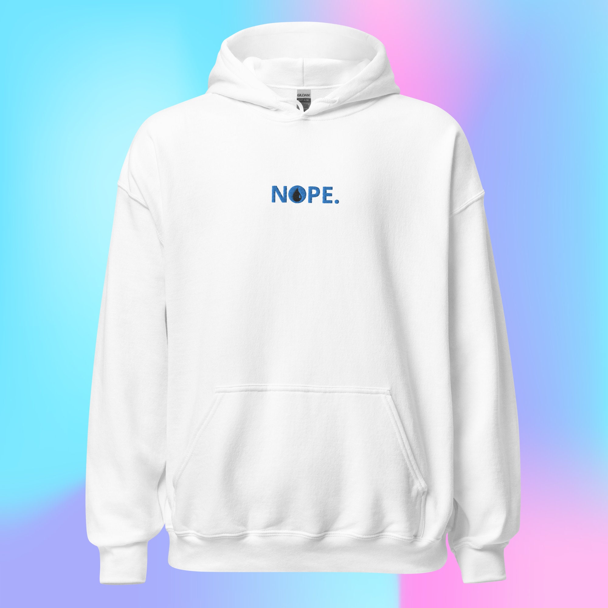Blue Mana 'NOPE.' Magic the Gathering Embroidered Hoodie – Show Your ...