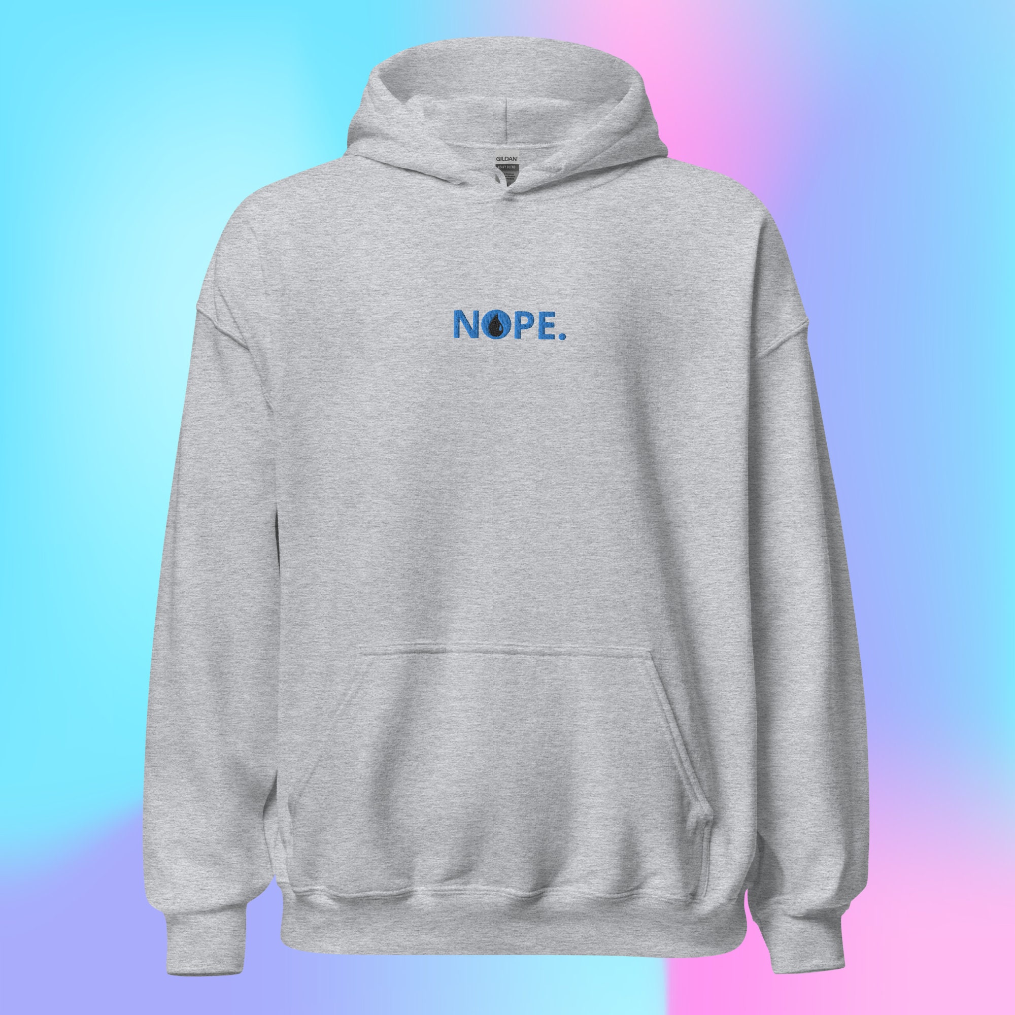 Blue Mana 'NOPE.' Magic the Gathering Embroidered Hoodie – Show Your ...