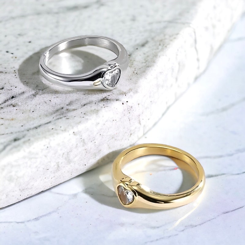 Small Stone Ring - Etsy