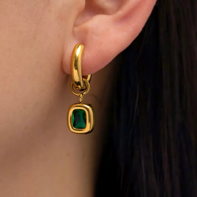 Emerald Drop Earring - Etsy