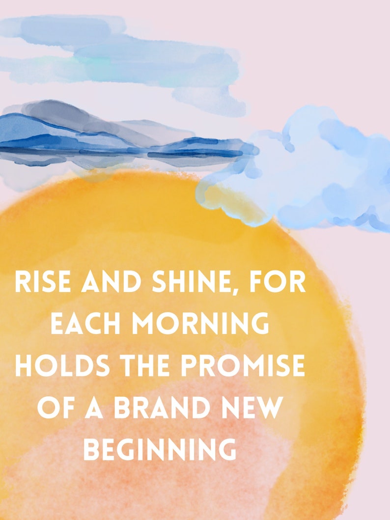 Empower Your Classroom: Rise and Shine Morning Motivation Poster for ...