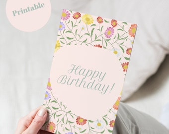 Groovy Printable Birthday Card | Greeting Card | Happy Birthday Card ...