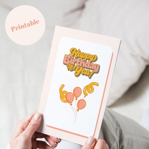 Groovy Printable Birthday Card | Greeting Card | Happy Birthday Card ...