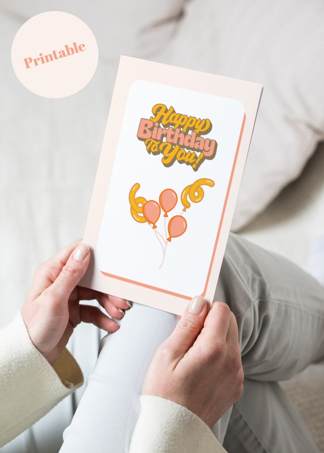 Groovy Printable Birthday Card | Greeting Card | Happy Birthday Card ...