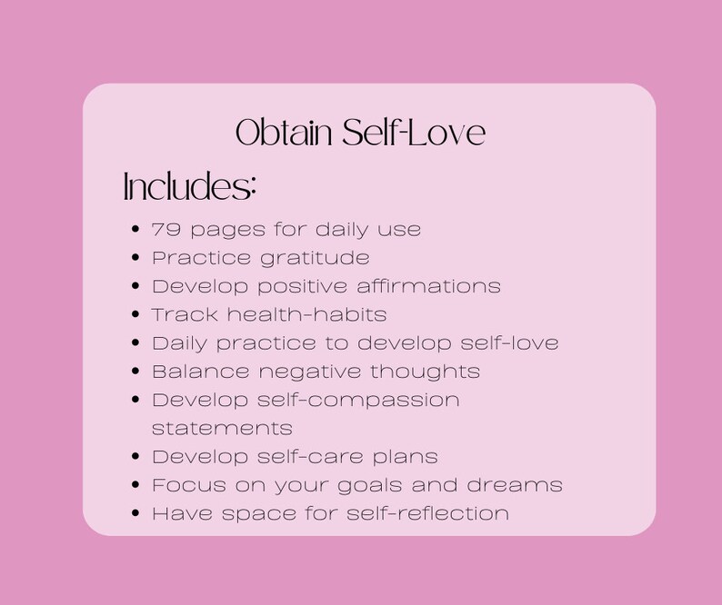 Daily Self-love Journal - Etsy