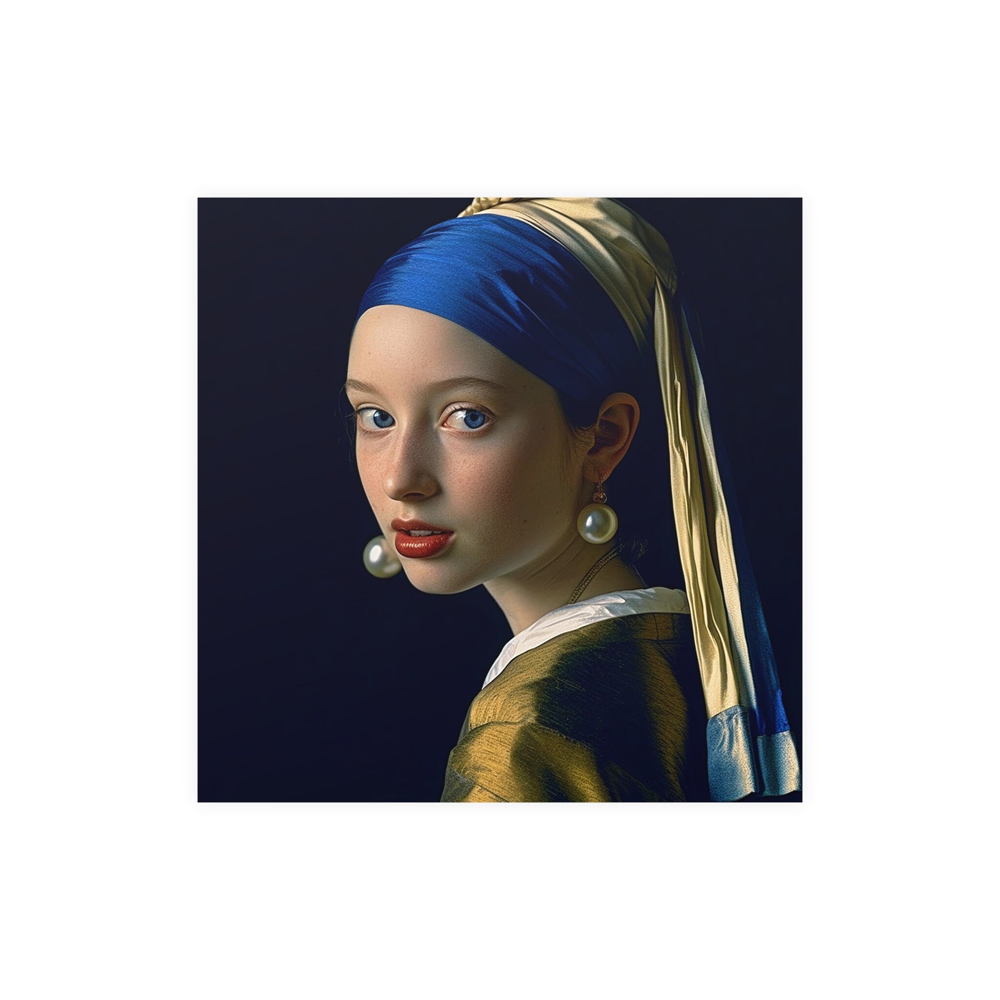 Girl With Two Pearl Ear Rings Poster Wall Art Decor - Etsy