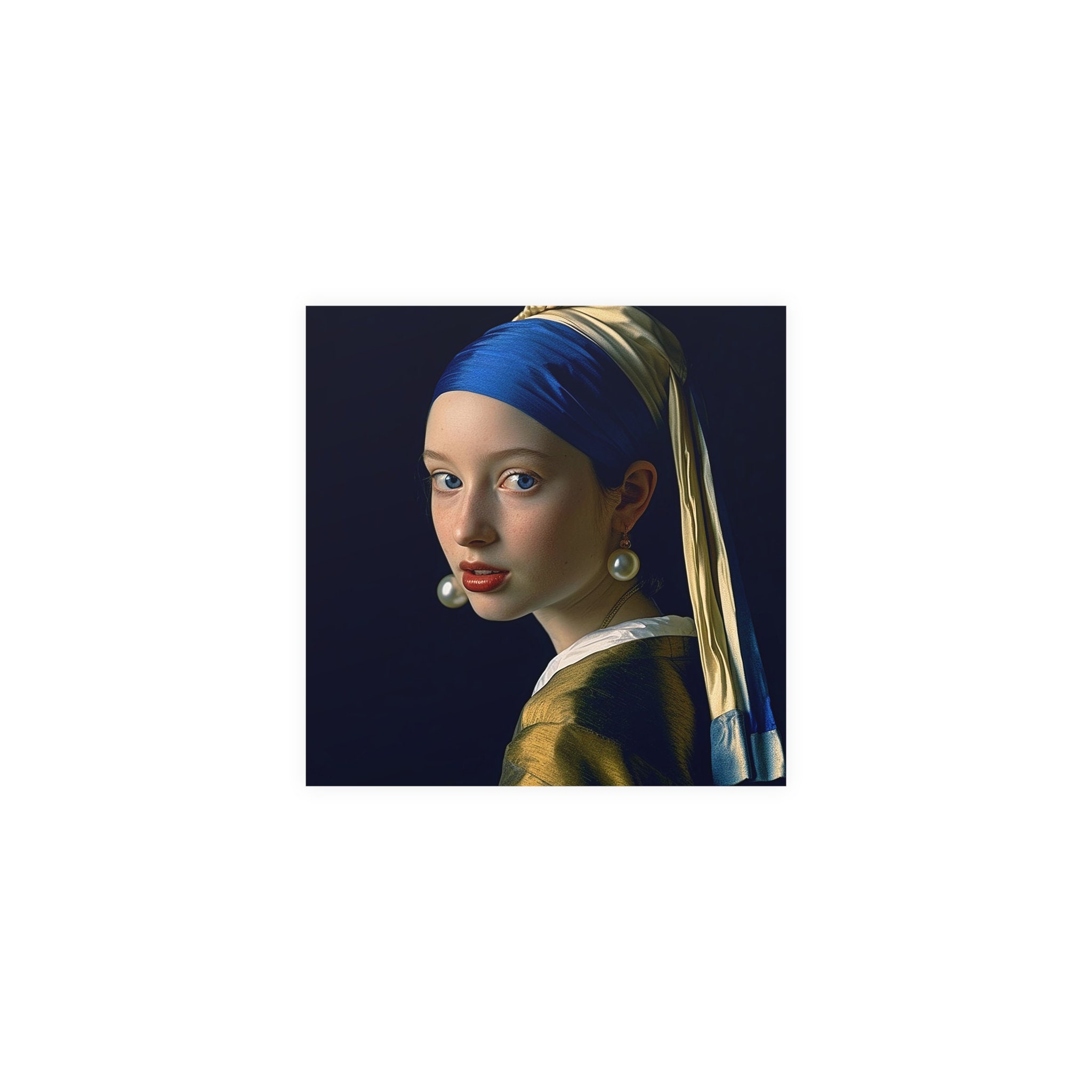 Girl With Two Pearl Ear Rings Poster Wall Art Decor - Etsy