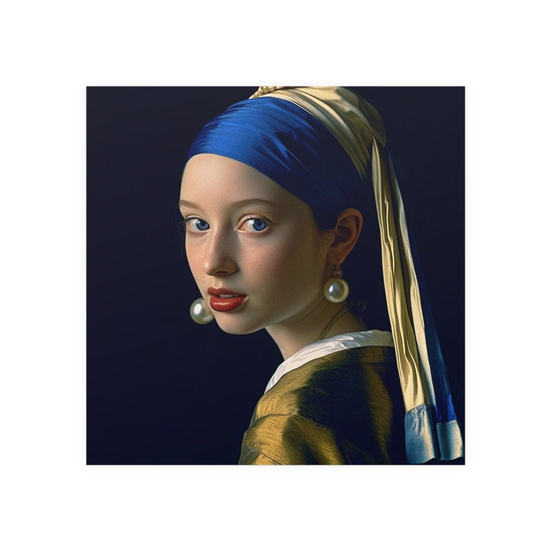 Girl With Two Pearl Ear Rings Poster Wall Art Decor - Etsy