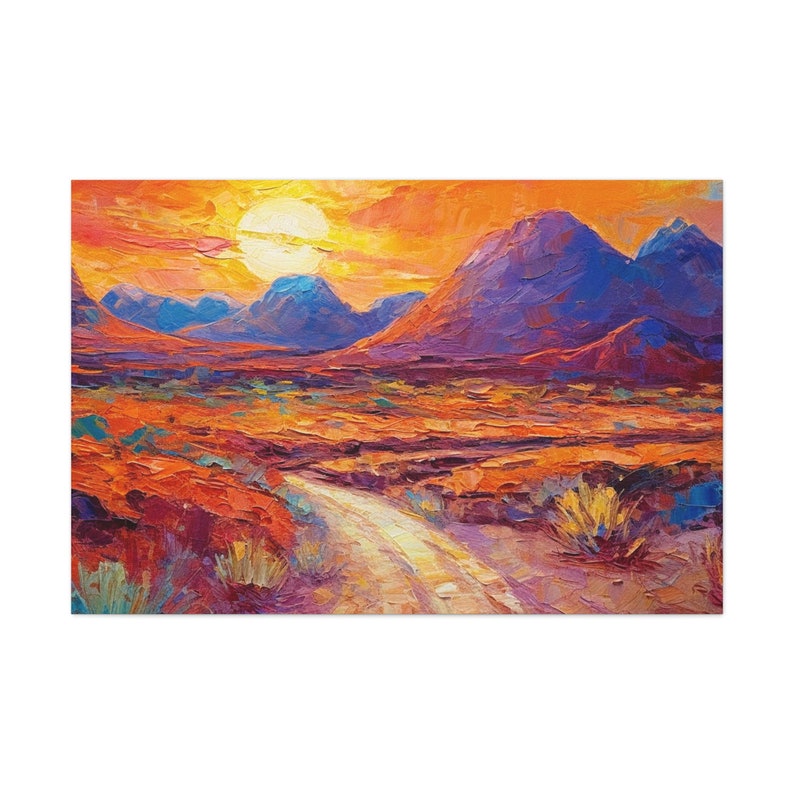 Contemporary Impressionism and Expressionism Desert Landscape Canvas ...