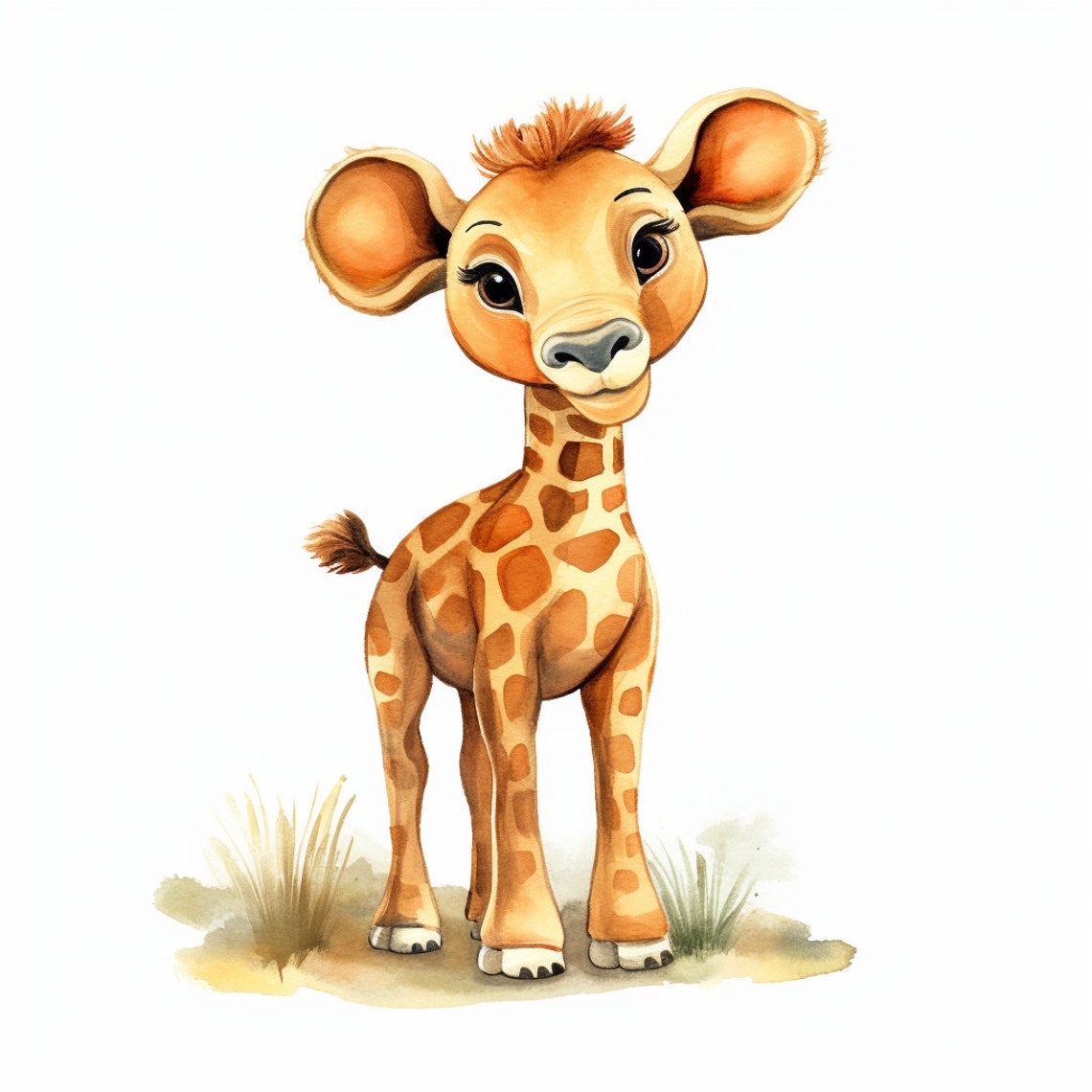 8 Safari Baby Animals Clipart,pngs, Digital Download, Paper Crafts ...