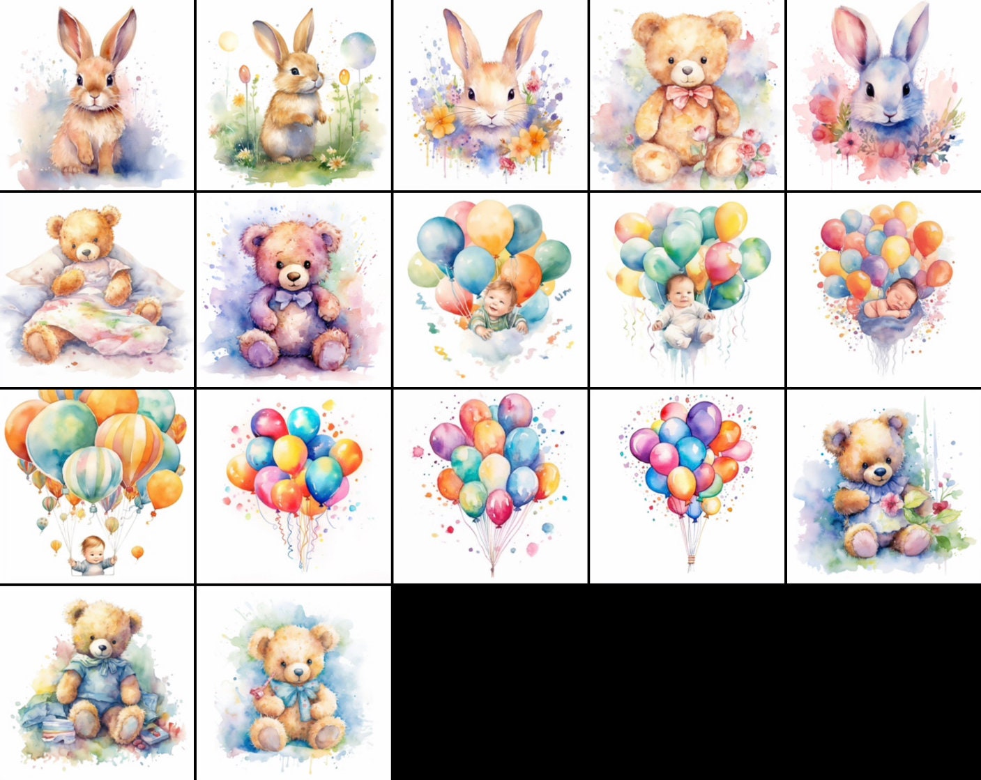 Watercolor Clipart Baby Bundle Includes 17 PNG Files for - Etsy