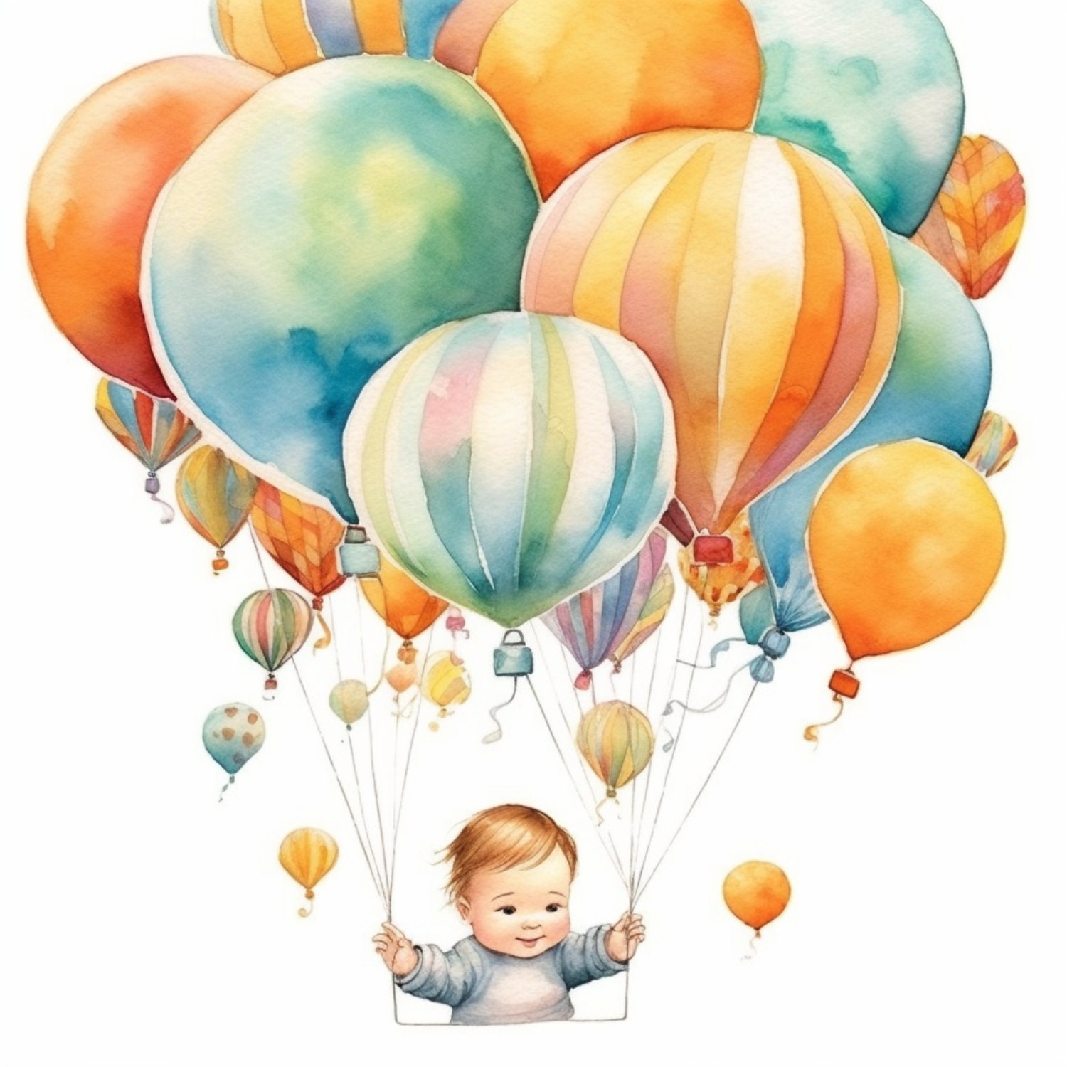 Watercolor Clipart Baby Bundle Includes 17 PNG Files for - Etsy