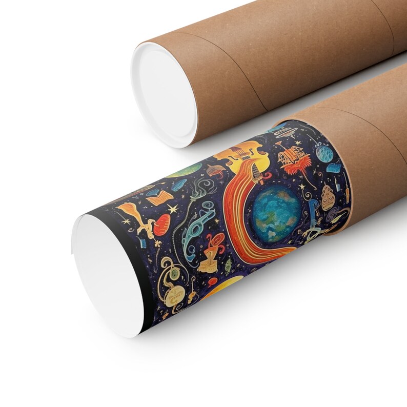 Music of the Universe Poster, Violin Instruments and Planets - Etsy