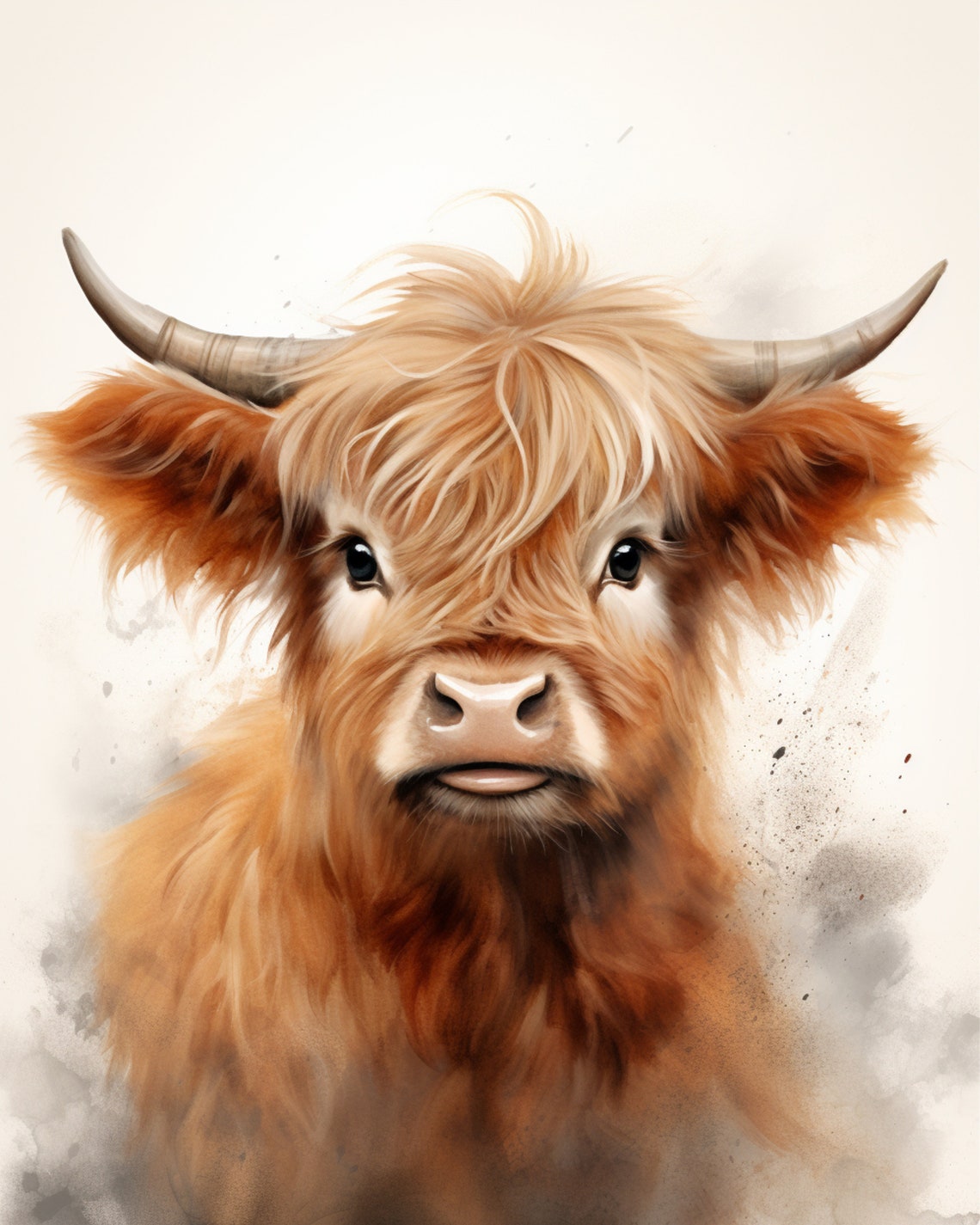 3 Watercolor Highland Cow Nursery Jpegs, Highland Cow Nursery Set of 3 ...