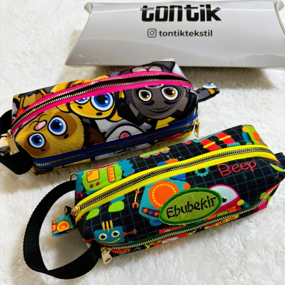 Custom Pencil Case With Name Any Text, Office College School Large ...