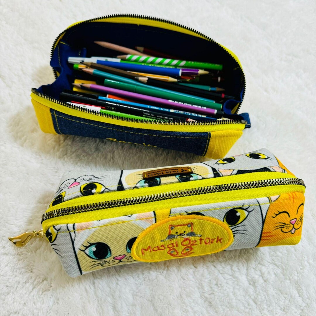 Personalized Zip Pen Case With Name, Slim Pencil Case, Custom Pencil ...