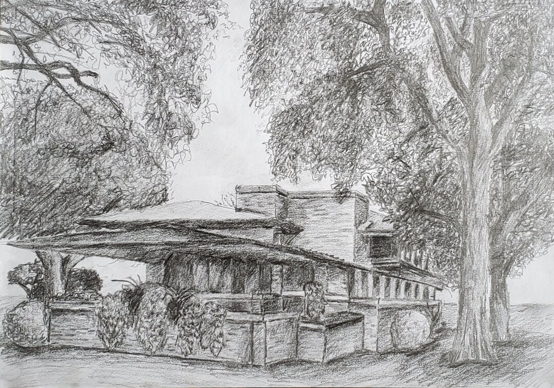 Graphite House Drawing Commission - Etsy